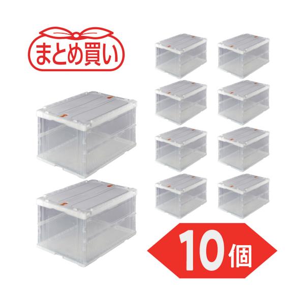 【仕様】●容量(L)：76●色：透明●外形寸法(mm)間口：649●外形寸法(mm)奥行：439●外形寸法(mm)高さ：340●有効内寸(mm)間口：600●有効内寸(mm)奥行：405●有効内寸(mm)高さ：313●折りたたみ高さ(mm)...