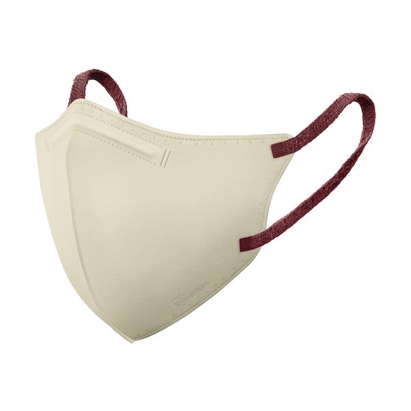 【仕様】●サイズ：ふつう●縦(mm)：120●横(mm)：140●色：ペールベージュ×ボルドー●構造：3層●PFE(微粒子ろ過効率)：99％●BFE(細菌ろ過効率)：99％●VFE(ウィルス飛沫ろ過効率)：99％●規格適合：JIS T 90...