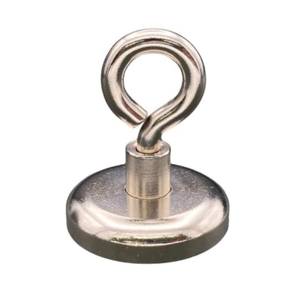 【仕様】●垂直耐荷重(kg)：50●外径(mm)：36●高さ(mm)：46●厚さ(mm)：8●タイプ：アイフック●寸法d(mm)：12●寸法M(mm)：M6●寸法T1(mm)：18●強力なネオジキャップ磁石にアイフックが付いた製品です。【型...