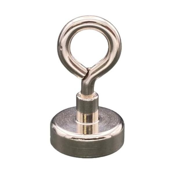 【仕様】●垂直耐荷重(kg)：23●外径(mm)：25●高さ(mm)：44●厚さ(mm)：8●タイプ：アイフック●寸法d(mm)：12●寸法M(mm)：M5●寸法T1(mm)：17●強力なネオジキャップ磁石にアイフックが付いた製品です。【型...