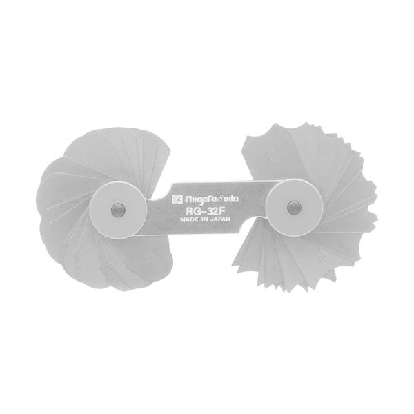 【仕様】●寸法(mm)：●7.5-15.0mm(0.5トビ)：各16枚●枚数(枚)：32●R寸法(mm)：7.5-15.0●R精度0.10-3.00(mm)：-●R精度3.25-23.00(mm)：±0.04●組数(枚)：32【型番】RG-...
