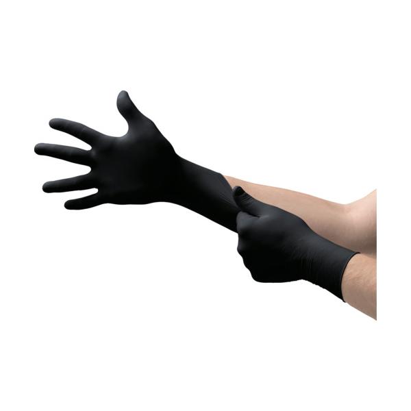 【仕様】●色：ブラック●サイズ：XL●全長(cm)：24.5●手のひら周り(cm)：24〜25●中指長さ(cm)：8.7●厚さ(mm)：0.07●粉(あり・なし)：なし●左右の区別：左右兼用●天然ゴムラテックス不使用●パウダー成分：なし●手...