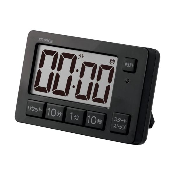 【仕様】●最大計時：99分59秒●最小計時(秒)：10●最小計時(分)：1●幅(mm)：95●奥行(mm)：25●高さ(mm)：65●電源(V)：単四形乾電池×2●色：ブラック●カウントダウンタイマー(99分50秒)、カウントアップタイマー...