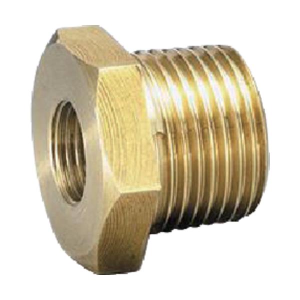 【仕様】●呼び径A：20x15●呼び径B：3/4x1/2●L(mm)：24●最高許容圧力(MPa)：3.5●使用温度範囲(℃)：-20〜150●適合流体：水・油・エアー【型番】GBU(R)-0604-BS 3/4X1/2　/　GBUR060...