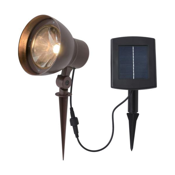 【仕様】●照度(lm)：52●光源色：電球色●高さ(mm)：340●幅(mm)：140●奥行(mm)：150●地中杭高さ(約cm)：16●ソーラーパネル幅(約cm)：11.4●ソーラーパネル奥行(約cm)：14.3●ソーラーパネル高さ(約c...