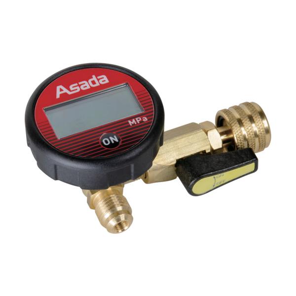 【仕様】●ゲージ径(mm)：φ48×26●圧力表示(MPa)：-0.101〜0●付属品：ケース●対応ポンプ：充電式真空ポンプ4CFM●ポートサイズ：フレア5/16●圧力範囲/精度：-0.101〜0MPa／±3%（±0.003MPa）●耐圧力...