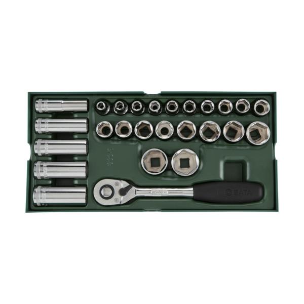 【仕様】●ケース色：緑●ケース寸法(mm)間口：375●ケース寸法(mm)奥行：185●ケース寸法(mm)高さ：45●セット内容(点)：26●差込角(mm)：12.7【型番】09915【商品コード】6958215※お問い合わせの際はこちらの...