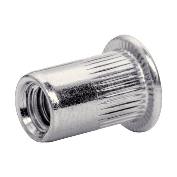 【仕様】●全長(mm)：15●ナット外径(mm)：8.9●下穴径(mm)：9.1●フランジ厚さ(mm)：1.2●かしめ板厚(mm)：0.5〜3.0●適合ねじ：M6×1.0●パック入数(個)：20●適合本体：Rapid製アタッチメントリベッタ...