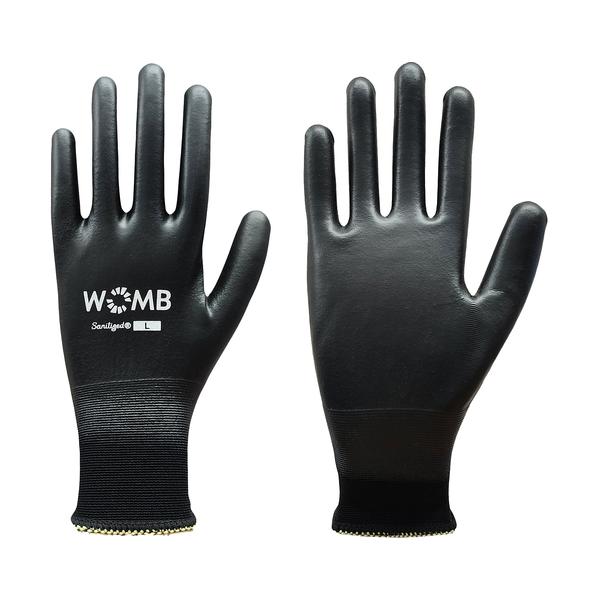 【仕様】●色：ブラック●サイズ：L●全長(cm)：24.0●手のひら周り(cm)：20.0●中指長さ(cm)：8.0●厚さ(mm)：1.5●15ゲージ編●ウイルス防護基準準拠(EN ISO 374-5)●サニタイズ抗菌抑臭加工●タッチパネル...