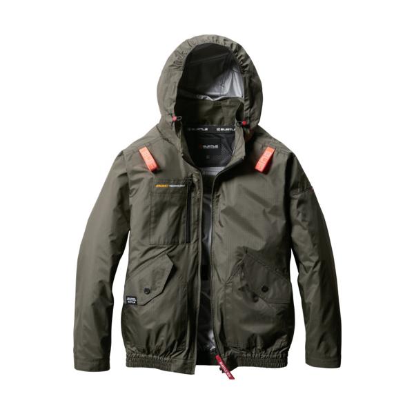 【仕様】●色：ミルスグリーン●サイズ：XL●着丈(cm)：70●胸囲(cm)：124●肩幅(cm)：50●ヘルメット対応フード（脱着可能）●フルハーネス対応●大型フードスピンドル付き（ボダン止め脱着仕様）●フードプリントあり●ハーネスフック...