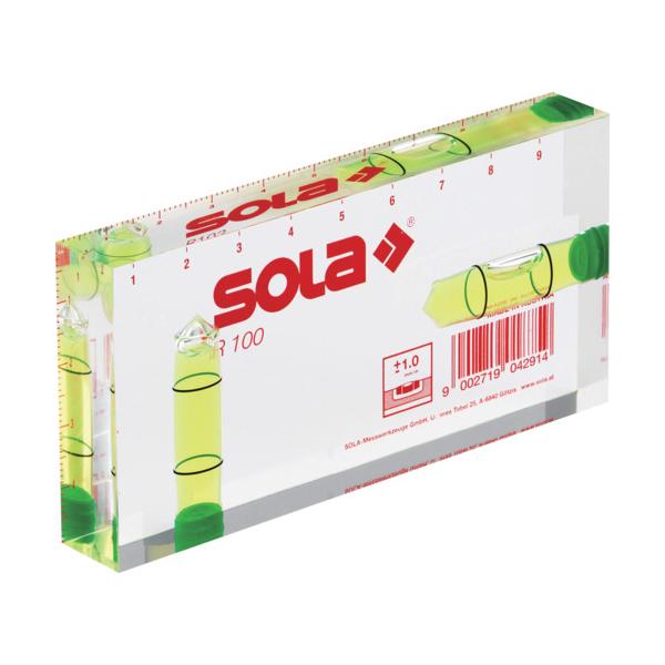 【仕様】●長さ(mm)：100●高さ(mm)：42●厚さ(mm)：21●マグネット：なし●本体色：ホワイト●気泡管色：グリーン●感度：標準1mm/m（約0.057°）本体：アクリルグラス【型番】01622142【商品コード】7034772※...