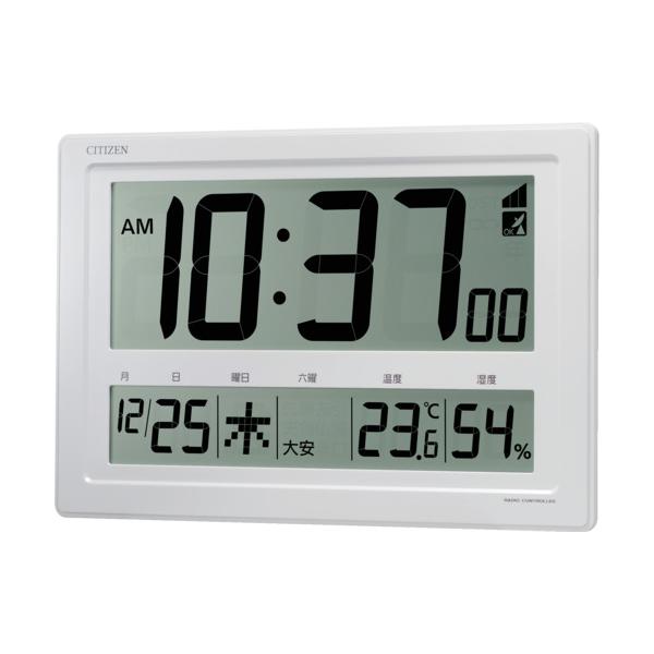 【仕様】●幅(mm)：420●奥行(mm)：43●高さ(mm)：290●電源：アルカリ単2形×3本(電池別売)●電池寿命：約2年●色：ホワイト　（白）●ムーブメント：電波時計（時刻合わせを自動で行う電波時計）●カレンダー表示(2099年12...