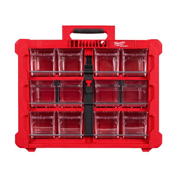 【仕様】●色：レッド●外形寸法(mm)高さ：500●大型キャビネット（耐荷重3.4kg)　2個、 小型キャビネット（耐荷重1.8kg)　8個【メーカー】ミルウォーキー　/　Milwaukee【型番】48-22-8433　/　48228433...