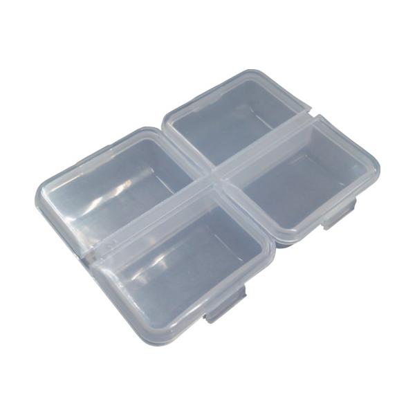 【仕様】●色：クリア●外形寸法(mm)間口：95●外形寸法(mm)奥行：68●外形寸法(mm)高さ：18●コマ数：4●最大コマ数：4●フタは独立開閉タイプ【型番】FB-4　/　FB4【商品コード】7358393※お問い合わせの際はこちらの商...