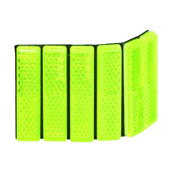 【仕様】●色：蛍光黄緑●幅(mm)：50●厚さ(mm)：6●長さ(mm)：70●取付方法：貼付タイプ●反射レンズ：6枚●反射レンズサイズ：50×11mm/枚【型番】RR-1-YG6P　/　RR1YG6P【商品コード】7520328※お問い合...