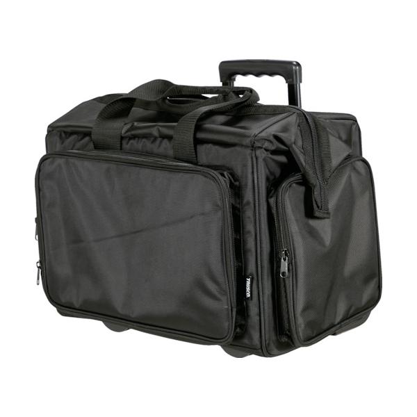 【仕様】●色：ブラック●幅(mm)：470●奥行(mm)：300●高さ(mm)：400●サイドポケット：250×50×250mm●前面ポケット：280×41×60mm●内側側面に書類入れ有り。●内側中心部仕切り無し。【メーカー】トラスコ　/...