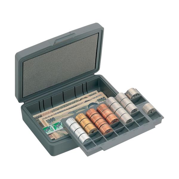 【仕様】●色：グレー●硬貨収納枚数：1円・5円　各50枚　10円・100円　各100枚　50円・500円　各20枚●幅(mm)：198●奥行(mm)：141●高さ(mm)：62●本体Ｗ(mm)：198●本体Ｄ(mm)：141●本体Ｈ(mm)...