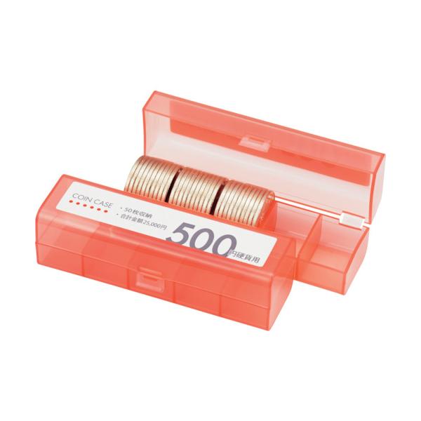【仕様】●硬貨収納枚数：500円 50枚●幅(mm)：100●奥行(mm)：30●高さ(mm)：30●色：赤【型番】M-500　/　M500【商品コード】8081851※お問い合わせの際はこちらの商品コードをお伝えください
