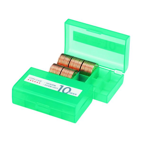 【仕様】●硬貨収納枚数：10円 100枚●幅(mm)：84●奥行(mm)：54●高さ(mm)：27●色：緑【型番】M-10W　/　M10W【商品コード】8081855※お問い合わせの際はこちらの商品コードをお伝えください