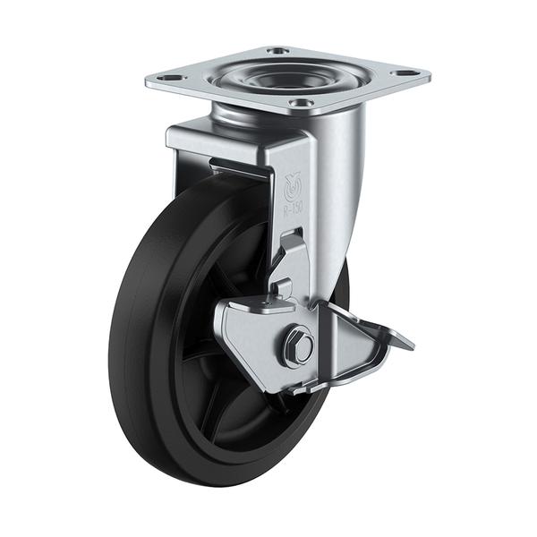 【仕様】●許容荷重(daN)：160●許容荷重(kgf)：163.2●車輪径D(mm)：150●車輪幅(mm)：34●取付高H(mm)：190●取付座A(mm)：102●取付座B(mm)：102●取付ピッチX(mm)：75〜80●取付ピッチ...