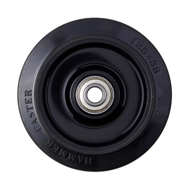 【仕様】●車輪径D(mm)：125●車輪幅(mm)：38●タイプ：車輪のみ●穴径(mm)：12.0●車巾(mm)：38●ボス巾(mm)：55【型番】434S-FR125　/　434SFR125【商品コード】8141351※お問い合わせの際は...