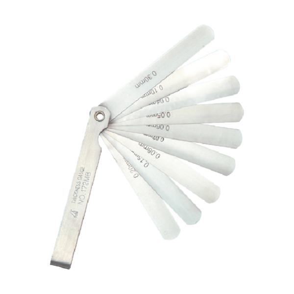 【仕様】●メーカーコード：73780●リーフ形状：A●長さ(mm)：100●長さ(m)：0.1●枚数(枚)：9●セット明細(mm)：0.30、0.04、0.05、0.06、0.07、0.08、0.10、0.15、0.20●厚さ(mm)：0....