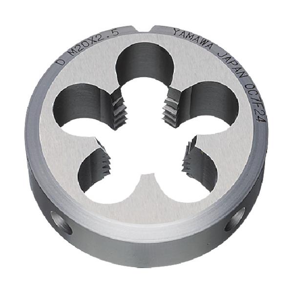 【仕様】●呼び寸法：M7●ピッチ(mm)：0.5●外径(mm)：25●厚さ(mm)：9●加工ねじ：メートルねじ●精度：2級●切りくず穴数：4●食い付山数：2.5P●表面処理：ノンコーティング【型番】D2-M7X0.5-25　/　D2M7X0...