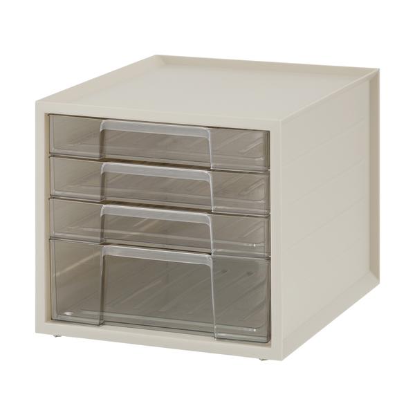 【仕様】●間口(mm)：276●奥行(mm)：335●高さ(mm)：252●段数：4●列数：1●色：ホワイト●浅型引出し内寸(mm)間口：239●浅型引出し内寸(mm)奥行：312●浅型引出し内寸(mm)高さ：38●深型引出し内寸(mm)間...