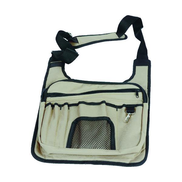 【仕様】●色：ベージュ●幅(mm)：320●奥行(mm)：50●高さ(mm)：430●ポケット数(個)：外7/内4●タイプ：ショルダー●外形寸法(mm)間口：270×90●ポケット数：内4個、外7個【メーカー】トラスコ　/　TRUSCO【型...