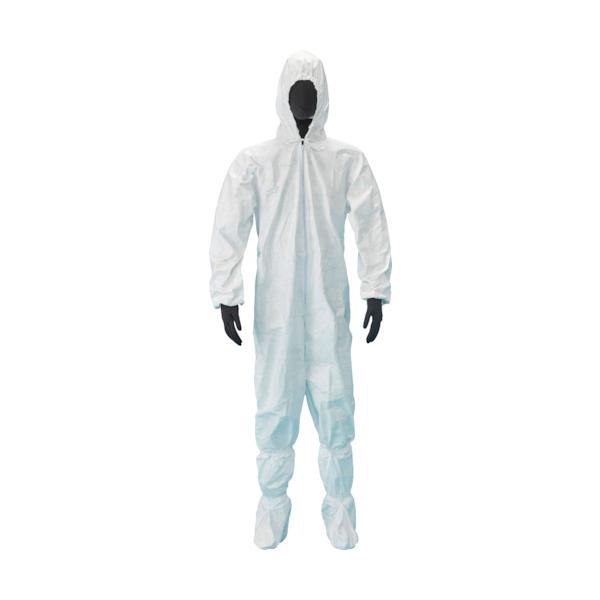 【仕様】●色：白●サイズ：L●適合身長(cm)：158〜170●適合胸囲(cm)：84〜104●ウエスト(cm)：80〜96●クリーンパック有無：有●フード有無：有●袖口ゴム入り●背ウエストゴム入り●フードひも入り●シューズカバーファスナー...