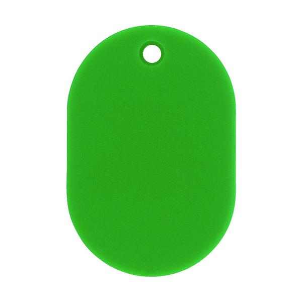 【仕様】●色：グリーン●縦(mm)：45●横(mm)：30●厚さ(mm)：2.5●穴径(mm)：3●取付方法：ボールチェーン等(別売)●穴1ヵ所(3mmφ‐1)●取付方法:ボールチェーン等(別売)【型番】200012【商品コード】82481...