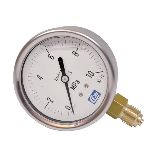 【仕様】●圧力レンジ(MPa)：0.0〜10.00●最小目盛(MPa)：0.2●精度：±1.6％ FS●接続部サイズ：G1/4●測定流体：液体または気体(作動油/水/空気/窒素ガスなど)●ケース形状：A●大きさ(mm)：63●大きさ：63m...