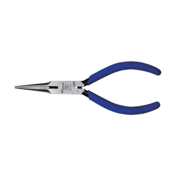 【仕様】●全長(mm)：142●先端形状：先細●切断能力(mm)軟鉄線：φ1.6●切断能力(mm)銅線：φ2.0●ばね付●先端部ギザ付●mini‐toolsミニ先細ペンチ【型番】RN-125　/　RN125【商品コード】8283579※お問...