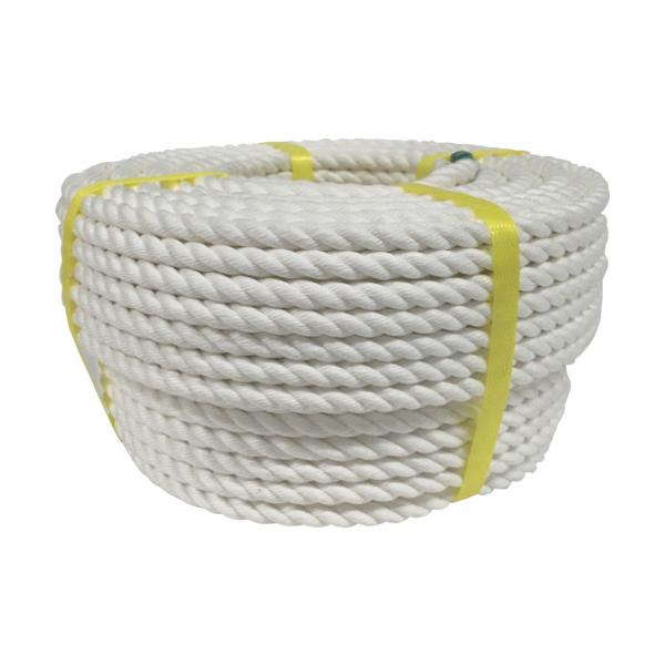 【仕様】●色：白●線径(mm)：9●長さ(m)：50●ロープの打ち方：3つ打●包装形態：バンド掛巻●両端テープ止め【型番】V9-50　/　V950【商品コード】8286005※お問い合わせの際はこちらの商品コードをお伝えください