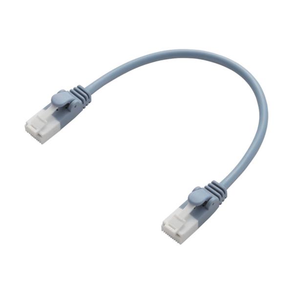 【仕様】●色：ブルー●芯数：8芯●ケーブル長(m)：約0.15●ケーブル太さ(mm)：4.2●伝送速度(Gbps)：1●伝送帯域(MHz)：250●インターフェース：RJ-45コネクタ●結線方式：ストレート結線●ヨリ対芯線(ツイストペアケー...