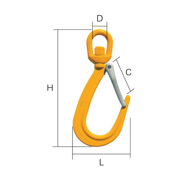 【仕様】●基本使用荷重(t)：1.5●全長(mm)：281●幅(mm)：148●タイプ：スイベルタイプ●H(mm)：28●L(mm)：281●寸法(mm)C：60●寸法(mm)D：38●寸法(mm)H：281●寸法(mm)L：148●ラッチ...