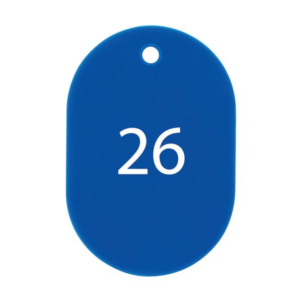 【仕様】●色：青●内容：26〜50番●縦(mm)：60●横(mm)：40●厚さ(mm)：2.7●穴径(mm)：5●入数：25枚●大●サイズ：W31XD60XH2.7mm●GPNエコ商品ねっと掲載品【型番】BF-51-BU　/　BF51BU【...