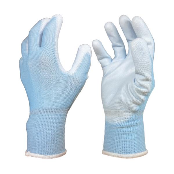 【仕様】●色：ブルー●サイズ：M●ゲージ数：13●全長(cm)：23.5●手のひら周り(cm)：18.0●中指長さ(cm)：8.0●厚さ(mm)：2.0●リストカラー：グリーン●13ゲージ編【型番】BL-300-M　/　BL300M【商品コ...