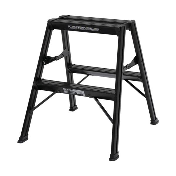 【仕様】●最大使用質量(kg)：130●天板高さ(m)：0.57●天板寸法(mm)：370×192●段数(段)：2●踏ざん踏面幅(mm)：75●色：ブラック●収納時全長(m)：0.65●完成品【型番】WAS-2ABK　/　WAS2ABK【商...