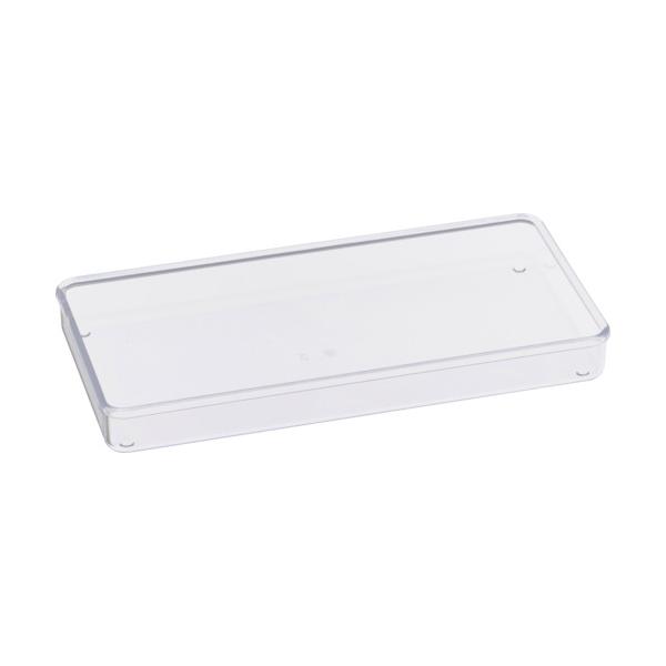 【仕様】●色：透明●外形寸法(mm)間口：221●外形寸法(mm)奥行：110●外形寸法(mm)高さ：26●有効内寸(mm)間口：212●有効内寸(mm)奥行：101●有効内寸(mm)高さ：23●タイプ：フタ無し●コマ数：1●容量(ml)：...