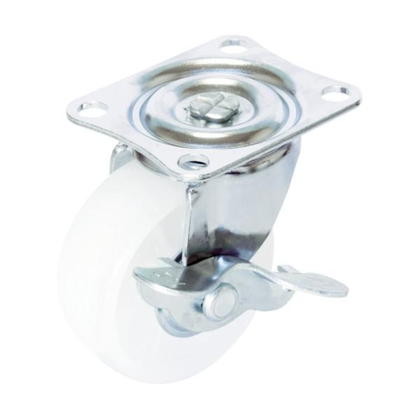 【仕様】●車輪径D(mm)：50●タイプ：自在式(ストッパー付)●許容荷重(daN)：38●許容荷重(kgf)：38.8●車輪幅(mm)：21●取付高H(mm)：65●取付座A(mm)：59●取付座B(mm)：47●取付ピッチX(mm)：4...