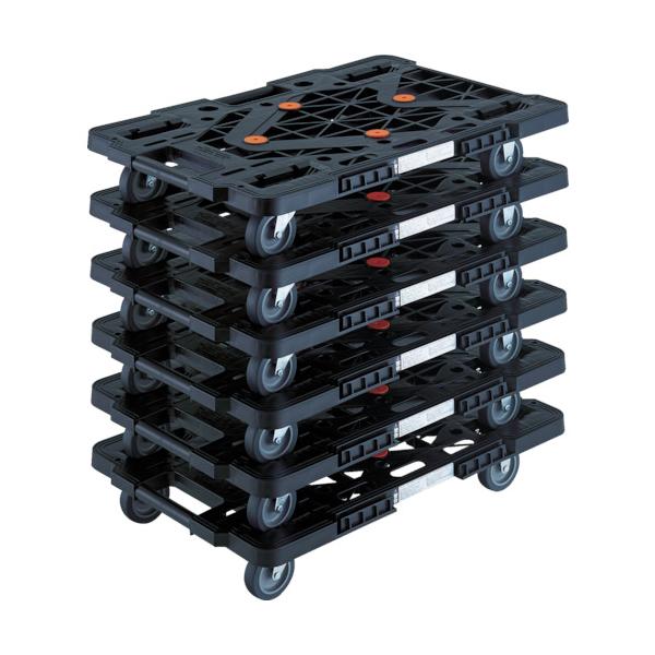 【仕様】●均等荷重(kg)：100●色：ブラック●長さ(mm)：615●幅(mm)：415●高さ(mm)：115●キャスター径(mm)：75●キャスター材質：エラストマー樹脂●車輪材質：エラストマー樹脂●完成品●キャスター取り付け方法：ボル...