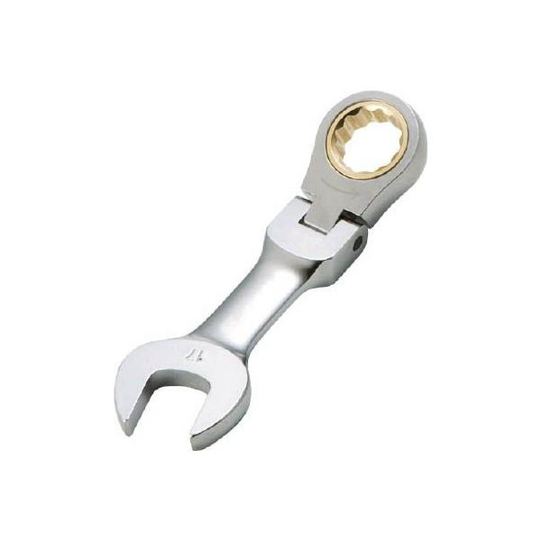 【特長】●正逆の切り替えは付いていません。●ラチェットめがね側のヘッドの角度を任意に設定可能です。●送り角度5°を実現しました。●仕上面は美しく、肌触りがよく重量感があります。●表面処理は三価クロムメッキです。【仕様】●対辺寸法(mm):1...