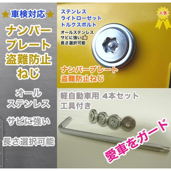 ライトローゼット ステンレス トルクス ボルト 6X20 (ねじ部 約16mm) 標準サイズ　ねじ径 約6mm × ねじ部長さ 約16mm　ワッシャー外径 約16mm　ねじピッチ 約1mm　材質 ねじ、ワッシャー共に ステンレス SUSXM...