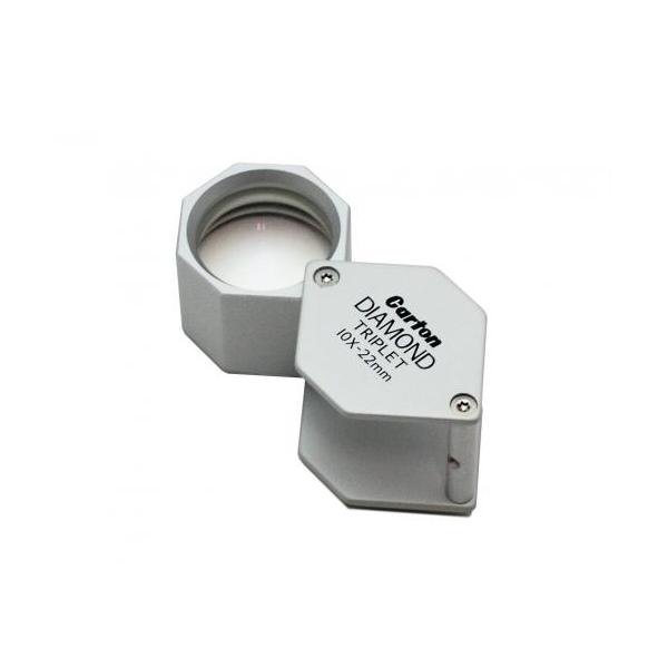 《仕様》●レンズサイズ：22mm●レンズ：三枚貼り合わせシュタインハイルタイプ●倍率：10倍●解像力：80本/mm以上●サイズ(縦X横)：38(最長61)X27mm●重量：約39g■付属品：ケース、ネックストラップ《特長》●色収差、歪曲収差...