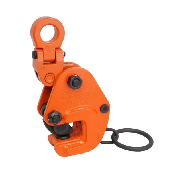 《仕様》●標準型 (Bタイプ)●使用荷重 最小〜最大：120〜600kg●有効板厚：3〜20mm●製品質量：2.6kg※商品の詳細はメーカーサイトにてご確認ください。《特長》●つり環への負担を軽減したユニバーサルシャックル式の横つりクランプです。