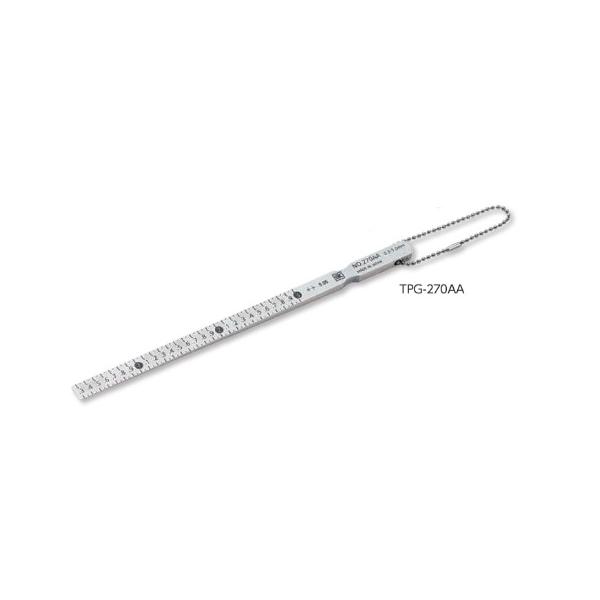 《仕様》●規格：270AA●測定範囲：0.3〜3mm●器差：±0.04mm●目量：0.05mm●テーパー角度：1°54’33”●寸法(全長X幅)：127.5X6mm●質量：18g《特長》●細幅タイプです。●隙間に差し込むだけで簡単に溝や隙間...