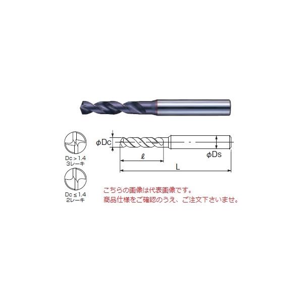 《仕様》●直径(φDc)：2.04mm●溝長(?)：12mm●全長(L)：44mm●シャンク径(φDs)：3mm●工具材料：高合金ハイス●先端角：135°