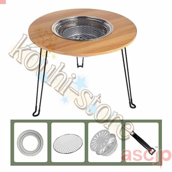 【商品仕様】本体サイズ：約60*60*45cm。本体重量：4.5kg。耐荷重：50KG。【独立したデザイン】バーベキューグリルは組み立てと分解が簡単で、掃除が簡単で、持ち運びが簡単です。 時間を無駄にすることなく素早く組み立てられます。【持...