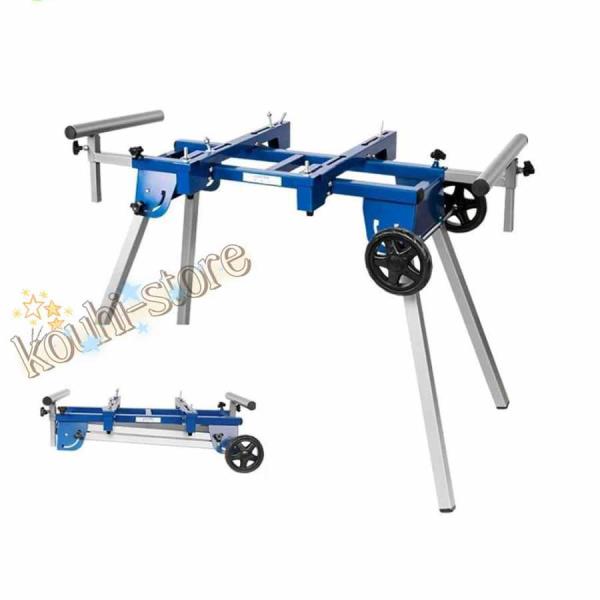 【多工具対応で作業効率アップ】卓上丸鋸はもちろん、7?14インチのマイターソー、プレーナー、ベルトサンダーなど、様々な工具に汎用的に対応。アルミ切断や異形ベース作業にも活用できる、工作現場の万能サポートスタンドです。【2m伸長＆高さ自在調整...